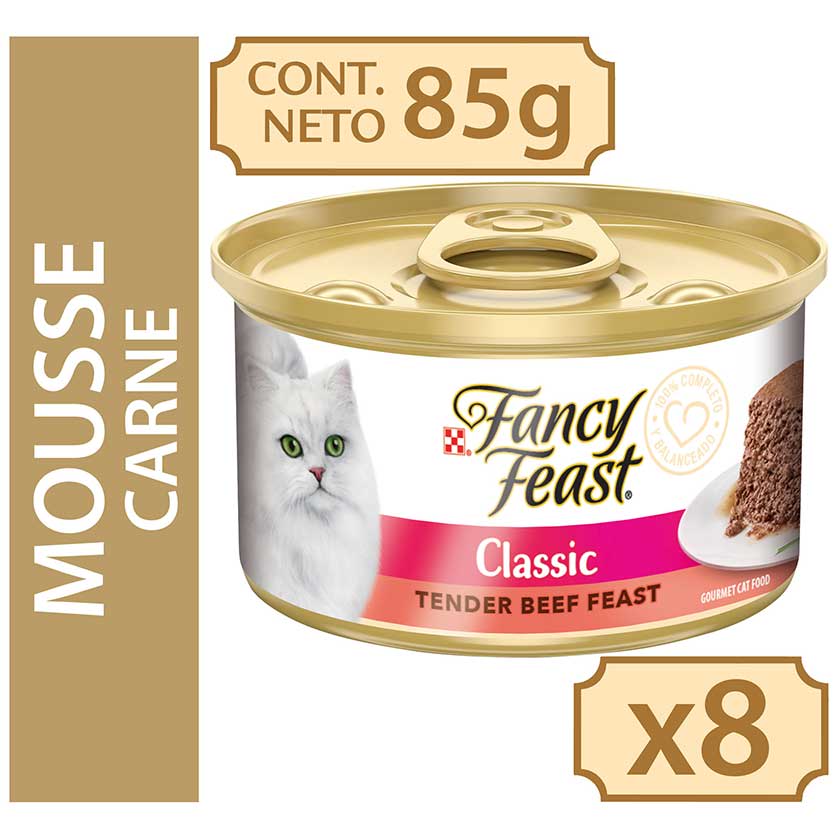 Fancy Feast Mousse Carne 85gr x 8 Unidades (Classic Tender Beef) – NovaPet