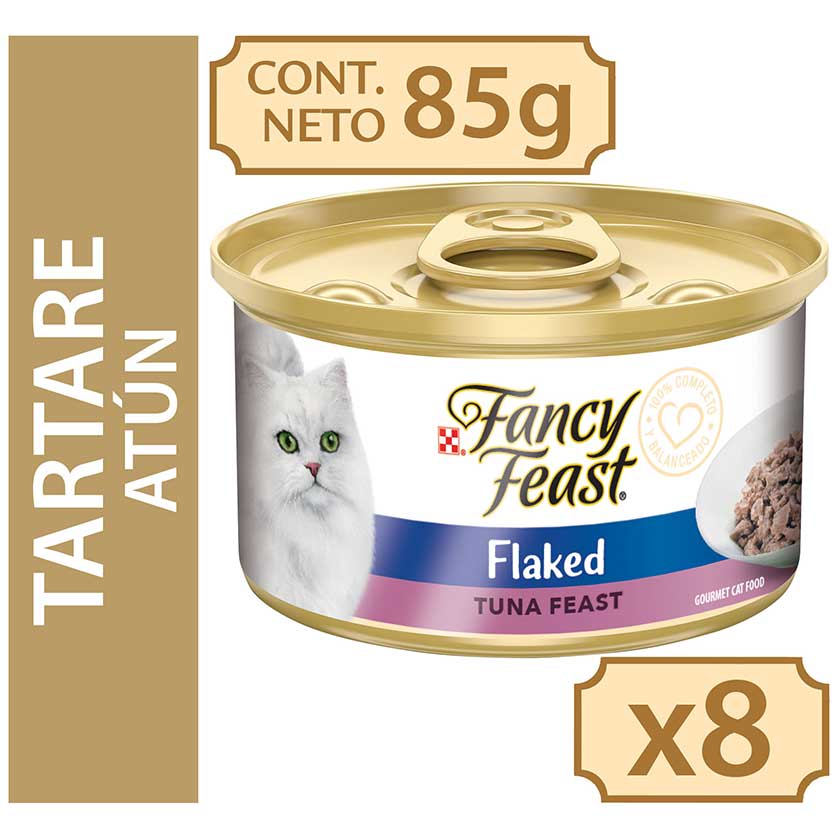 Fancy Feast Tartare de Atún 85gr x 8 Unidades (Flaked Tuna Feast) – NovaPet