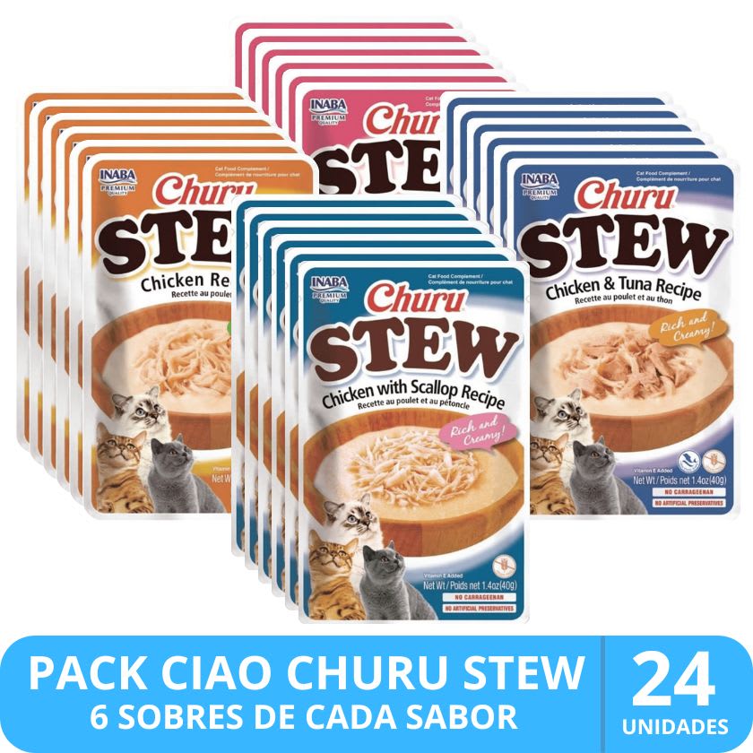 Inaba Ciao Churu Cat Stew Pack Degustacion 24 unidades – NovaPet